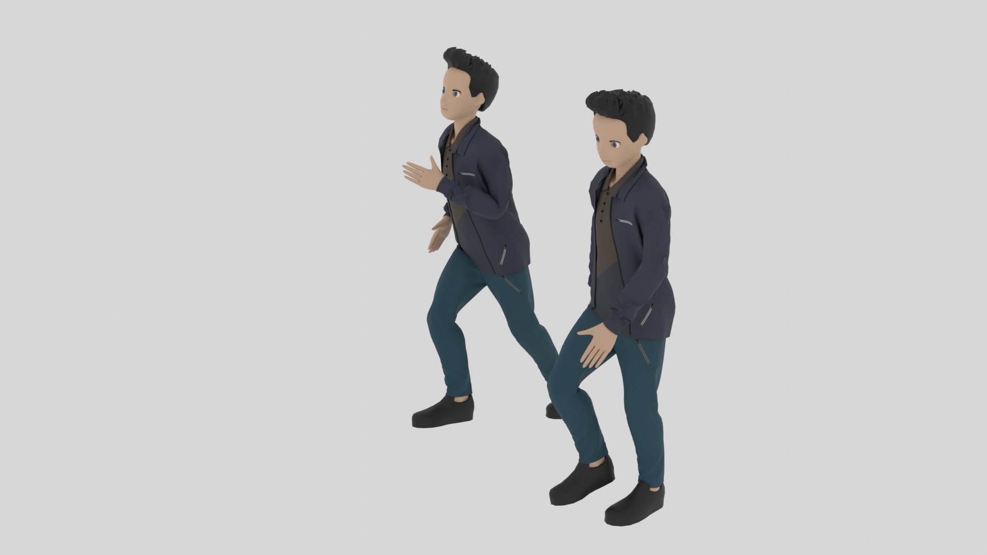 Cartoon Character Walking And Running Animation 3D - TurboSquid 2003684