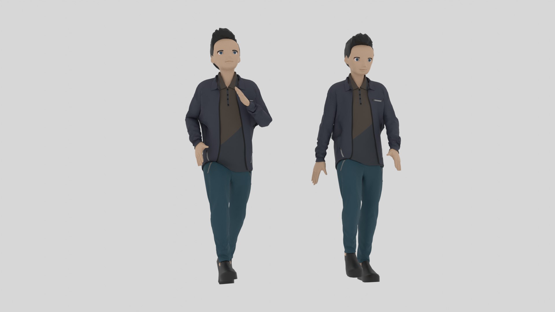 Cartoon Character Walking And Running Animation 3D - TurboSquid 2003684