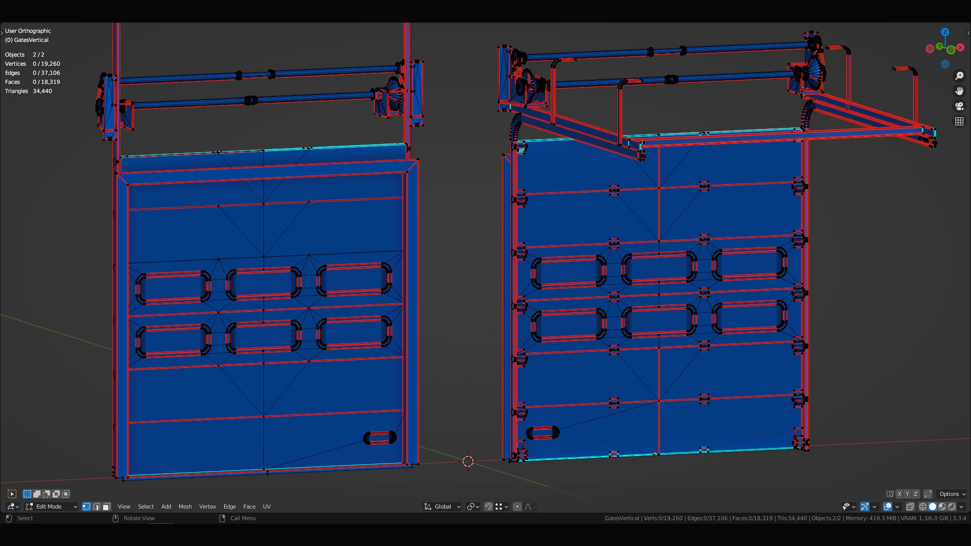 Garage Doors Animated Realtime 3D Model - TurboSquid 2215762