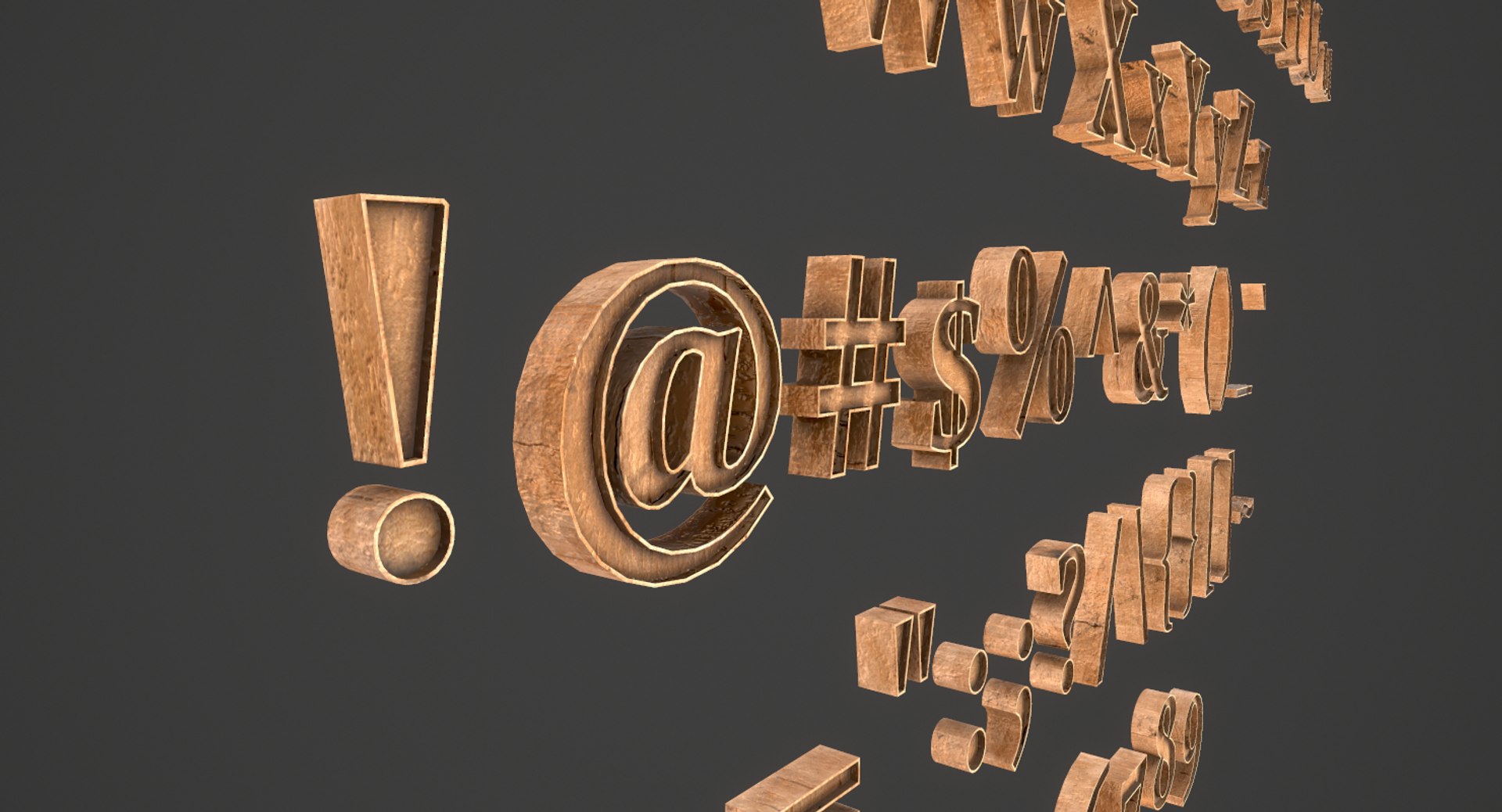 English Letters 3D Model - TurboSquid 1501751
