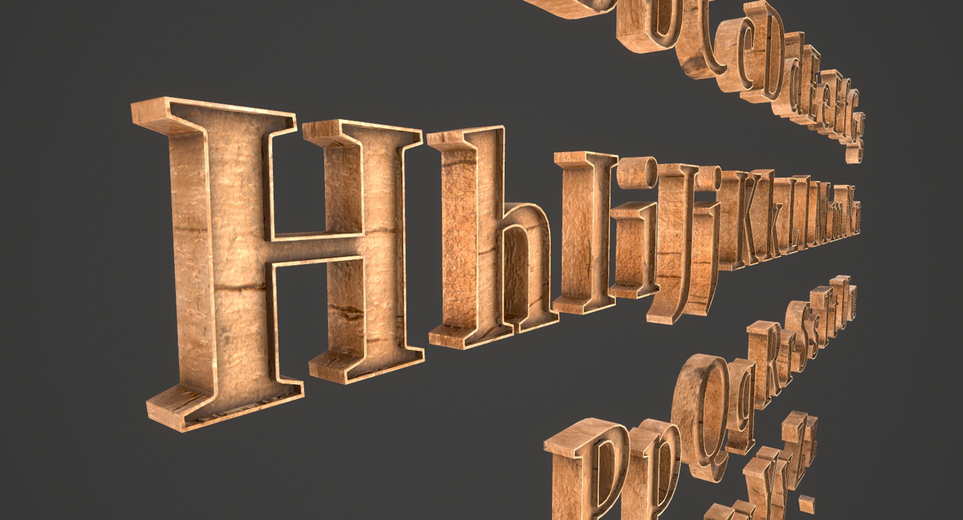 English Letters 3D Model - TurboSquid 1501751