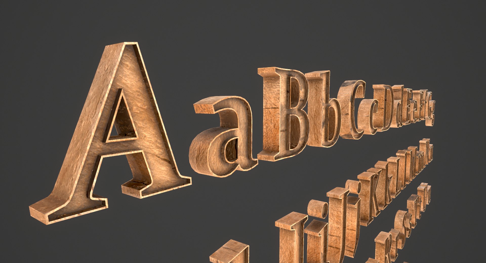 English letters 3D model - TurboSquid 1501751