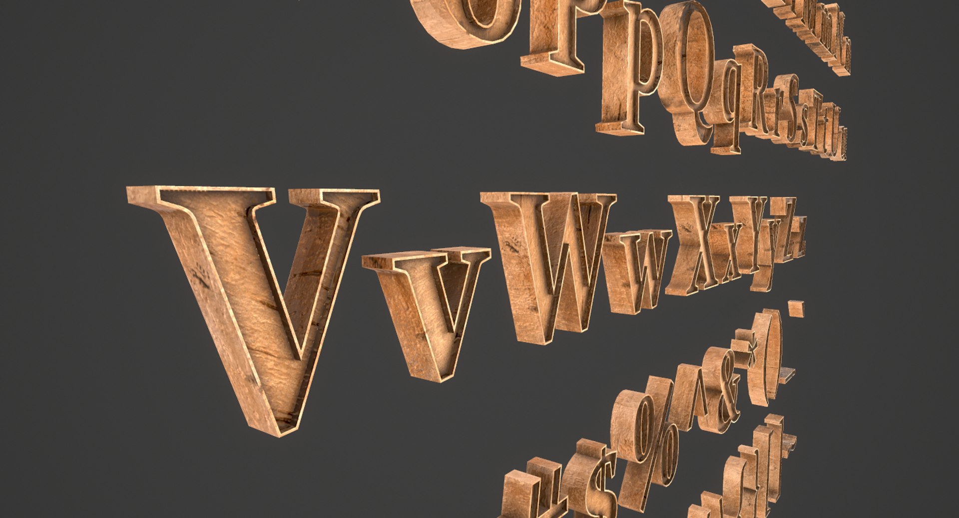 English Letters 3D Model - TurboSquid 1501751