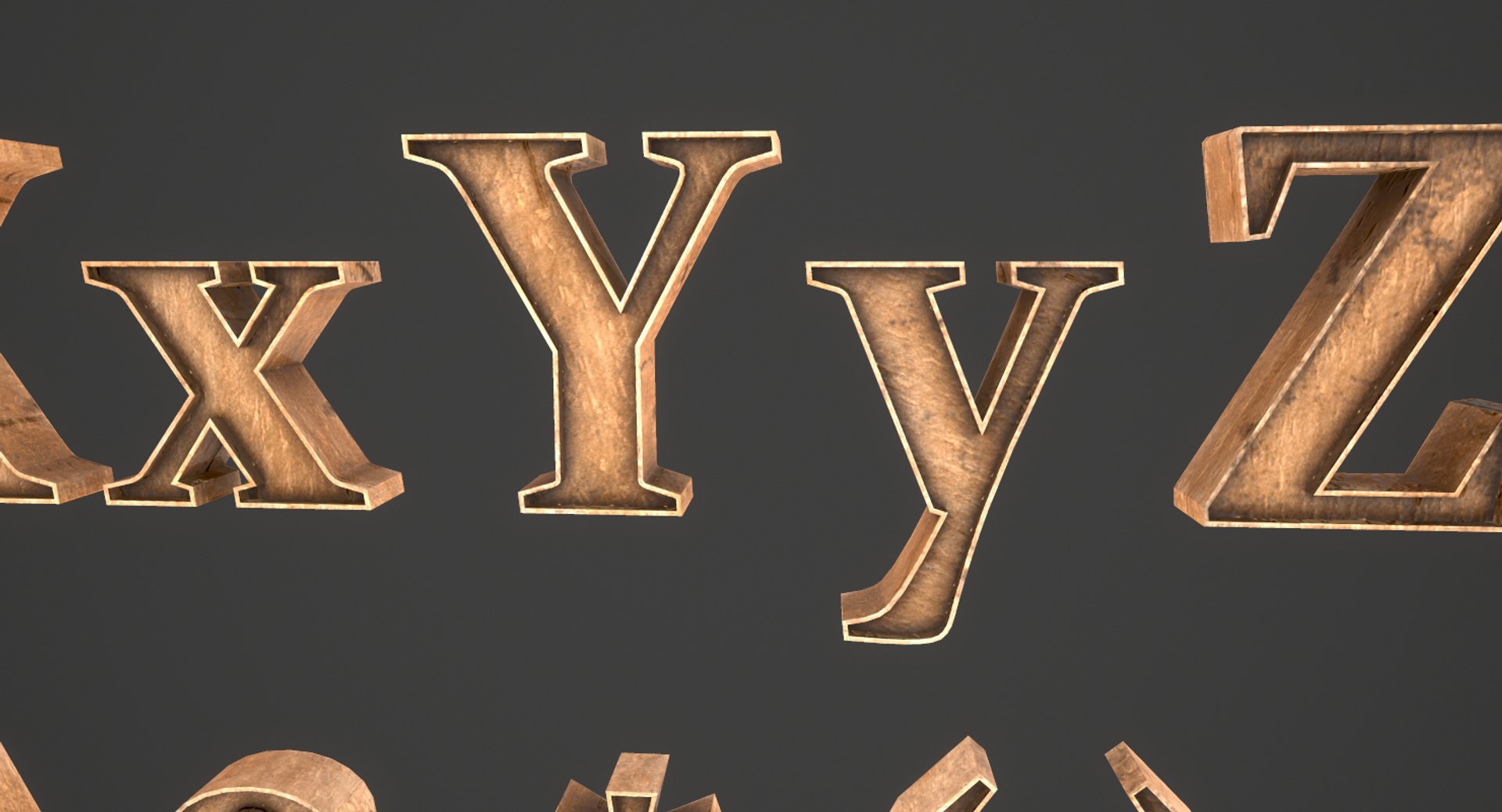 English letters 3D model - TurboSquid 1501751