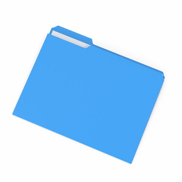 File Folder Blue 3D model - TurboSquid 1869693