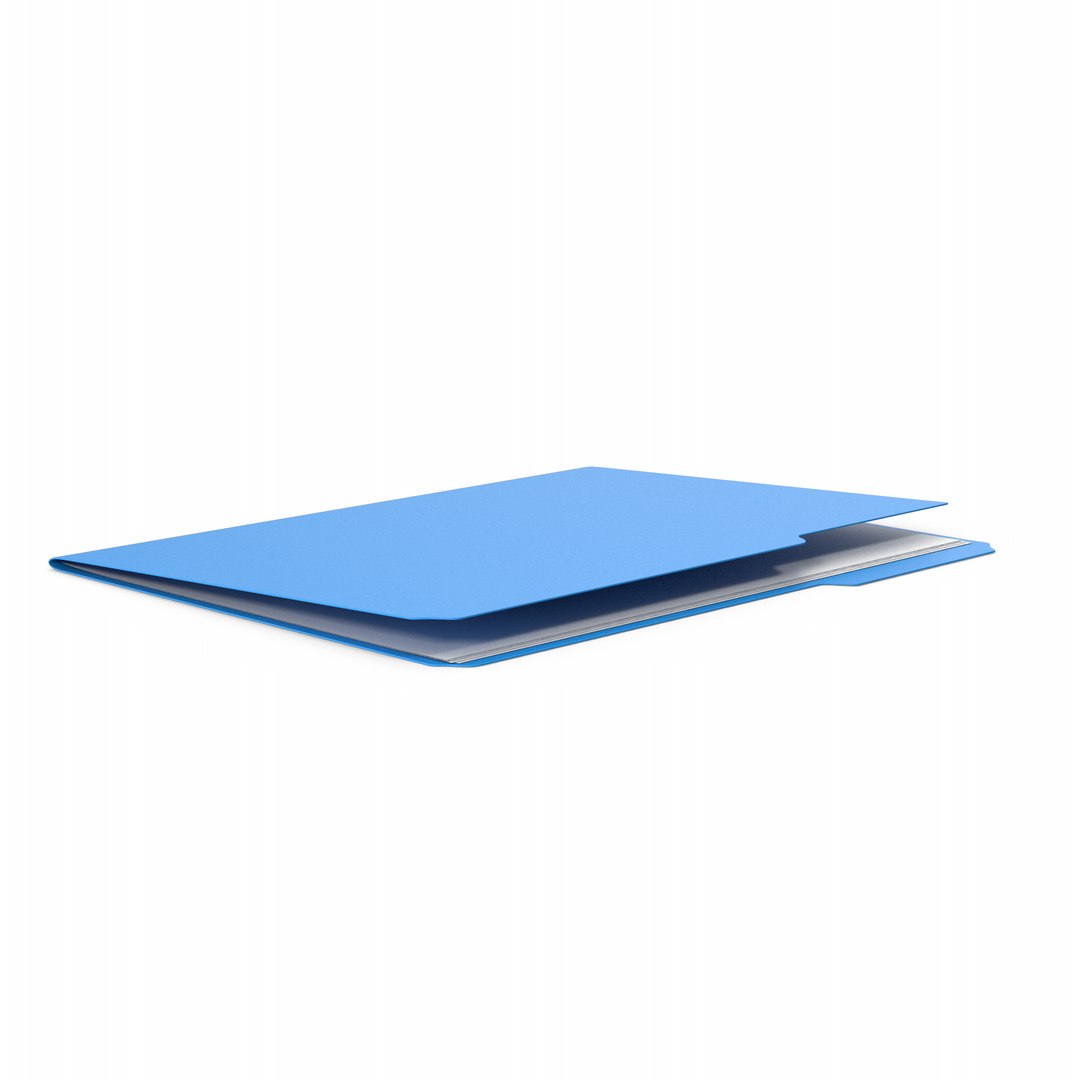 File Folder Blue 3D Model - TurboSquid 1869693