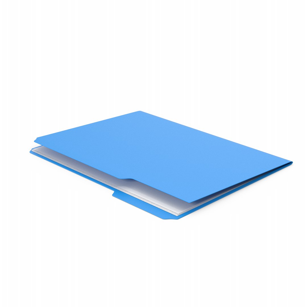 File Folder Blue 3D Model - TurboSquid 1869693
