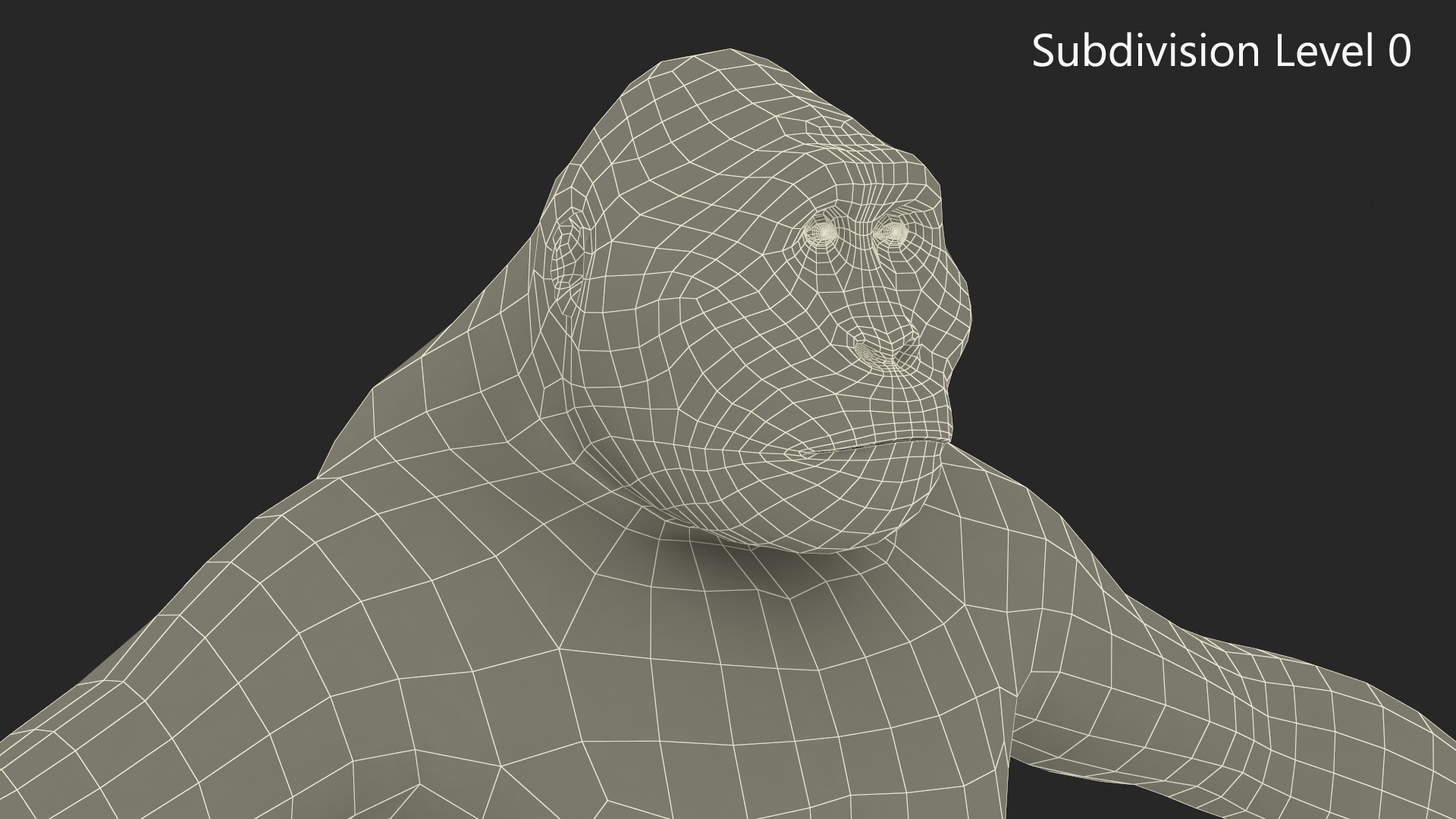 3D Big Ape Gigantopithecus A-Pose Model - TurboSquid 2312004