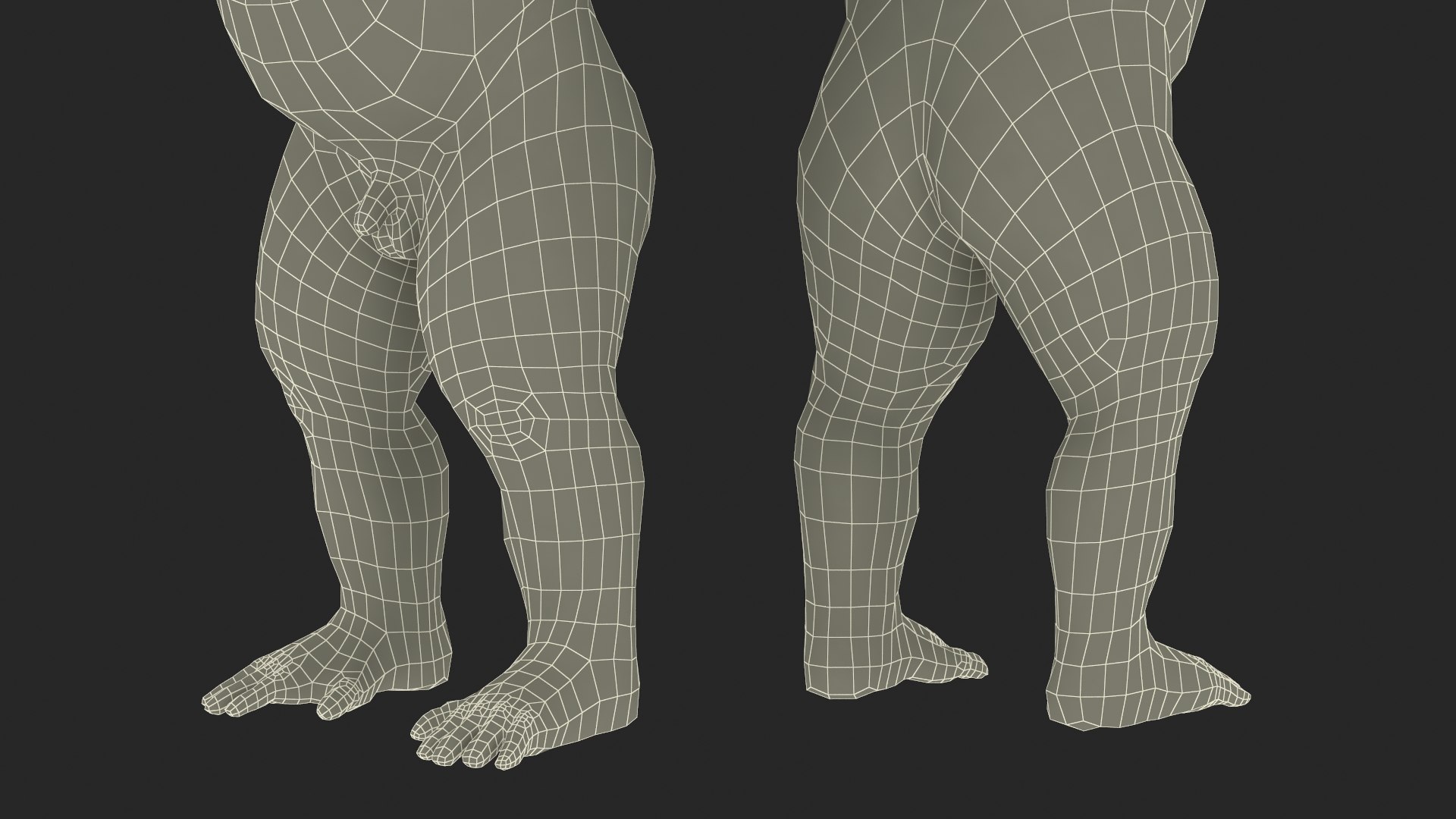 3D Big Ape Gigantopithecus A-Pose Model - TurboSquid 2312004