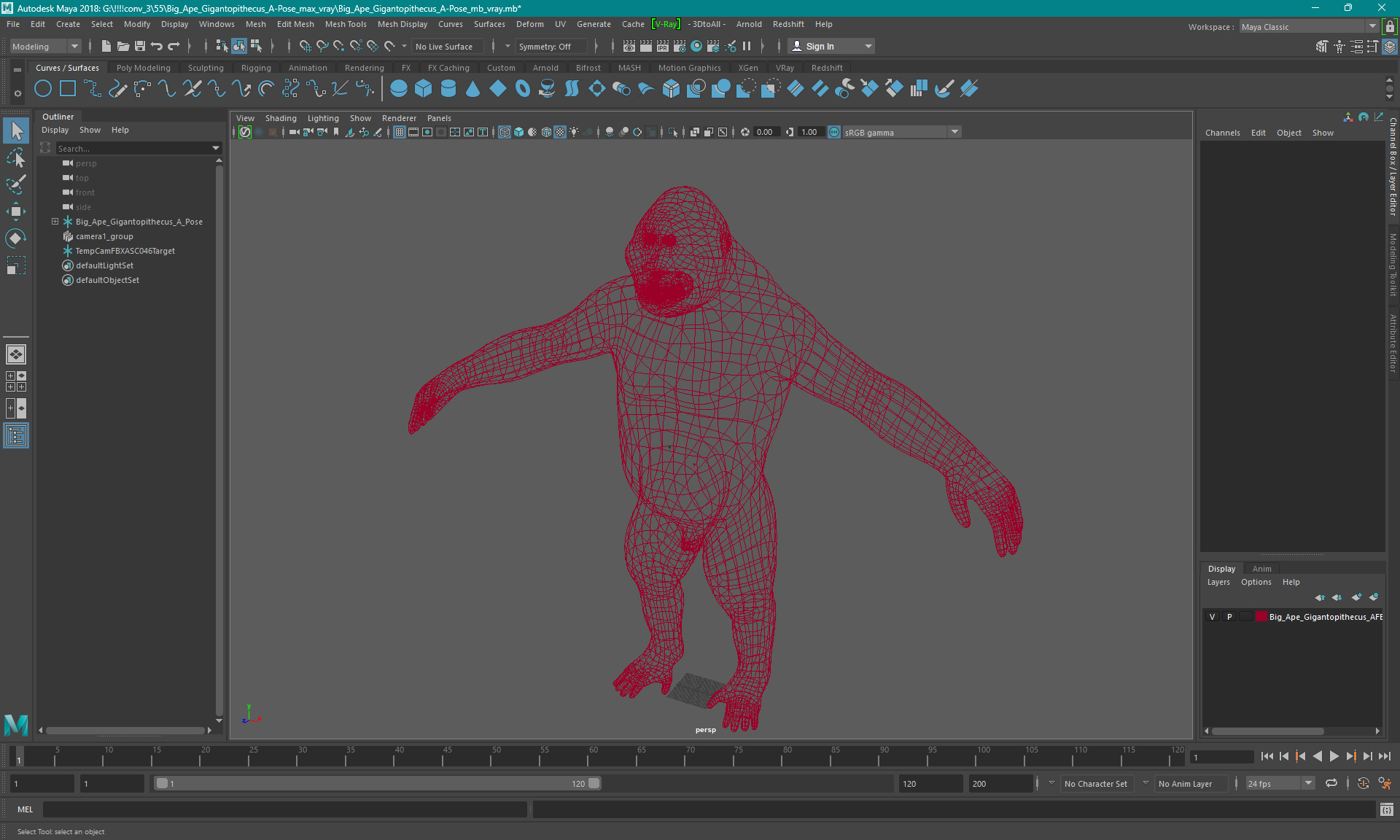 modelo 3d El gran simio Gigantopithecus en posición A - TurboSquid 2312004