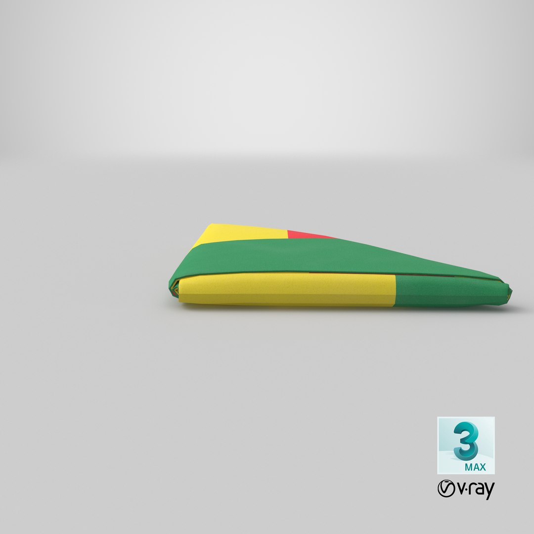 Flag folded triangle benin 3D model - TurboSquid 1574474