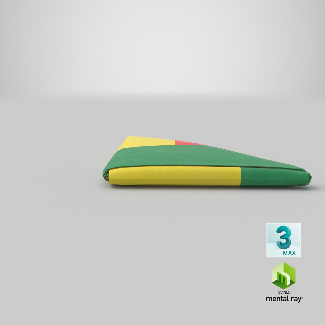 Flag folded triangle benin 3D model - TurboSquid 1574474