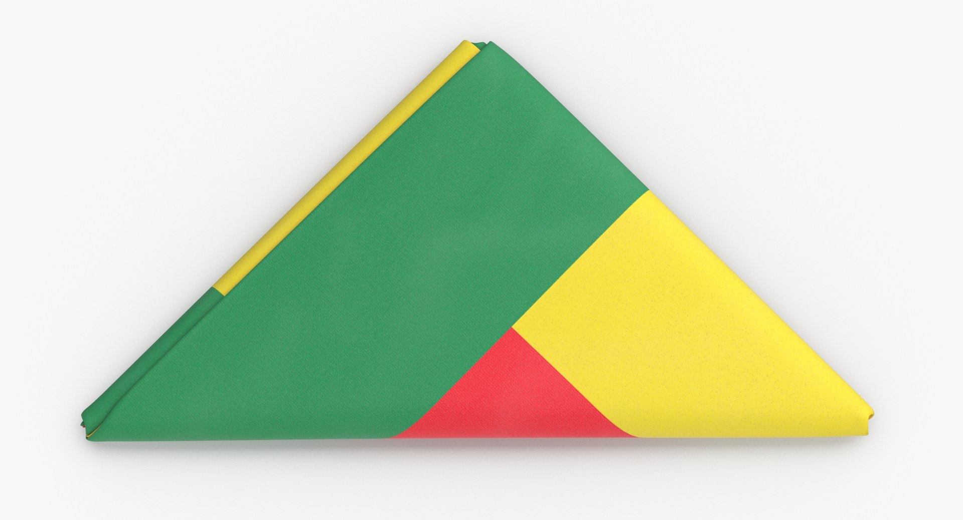 Flag folded triangle benin 3D model - TurboSquid 1574474