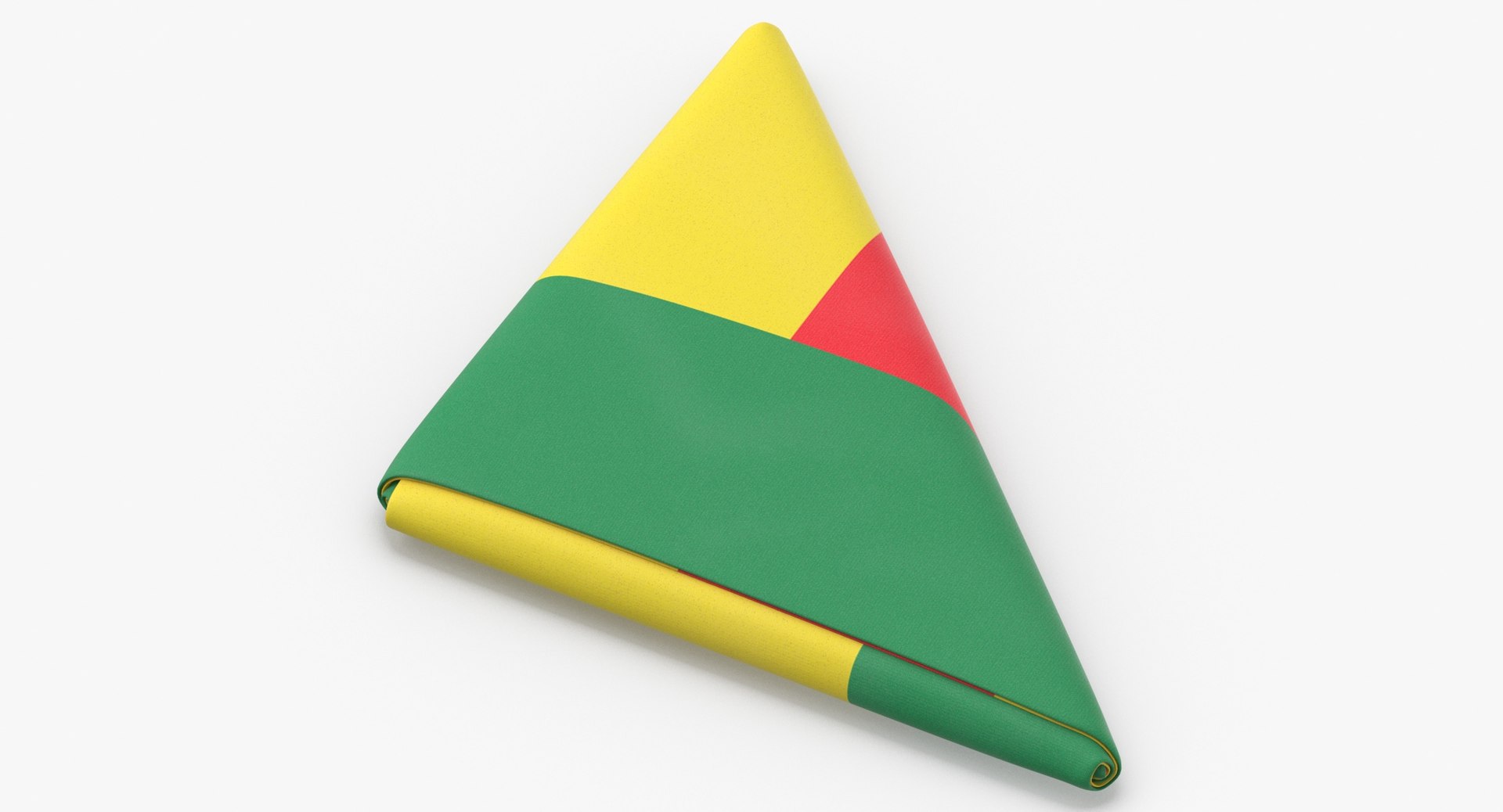 Flag folded triangle benin 3D model - TurboSquid 1574474
