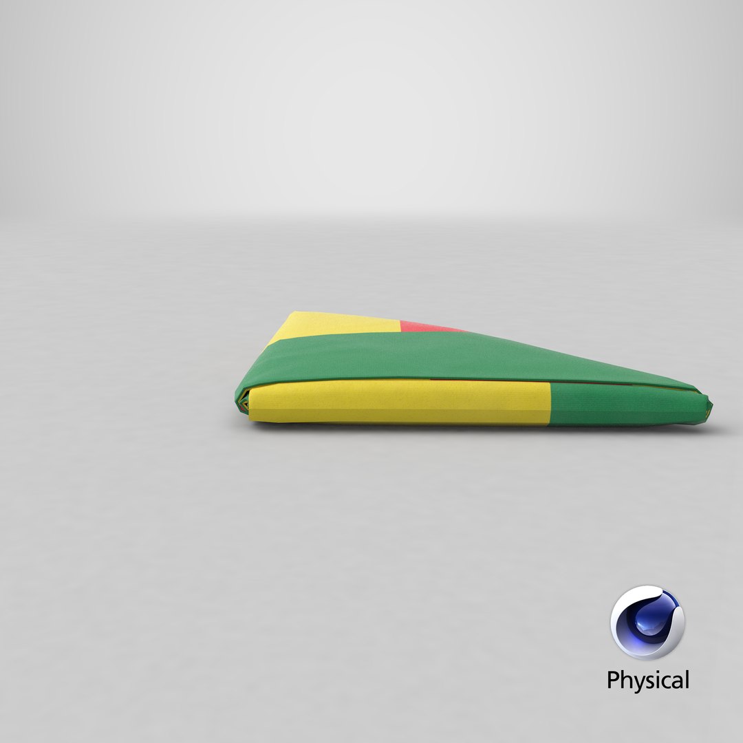Flag folded triangle benin 3D model - TurboSquid 1574474
