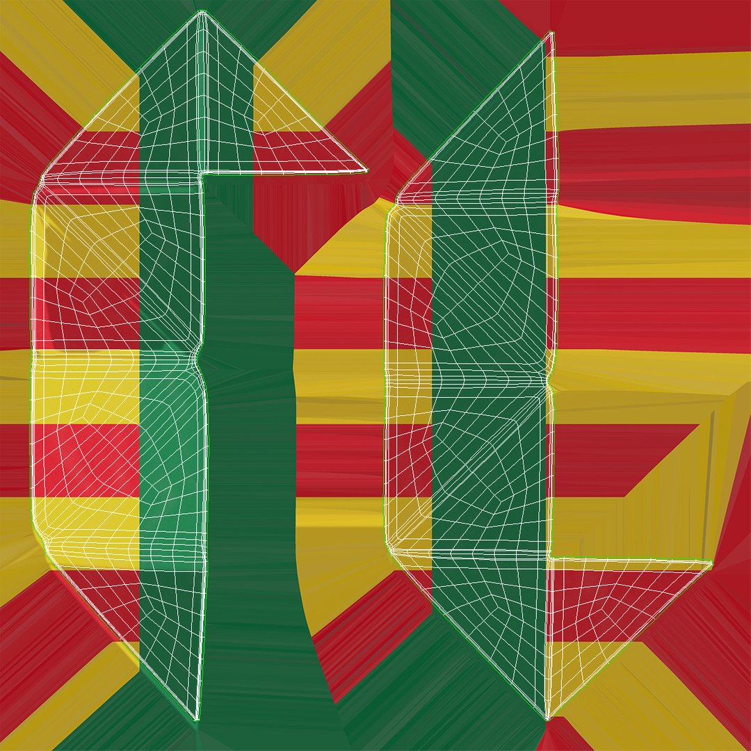 Flag folded triangle benin 3D model - TurboSquid 1574474