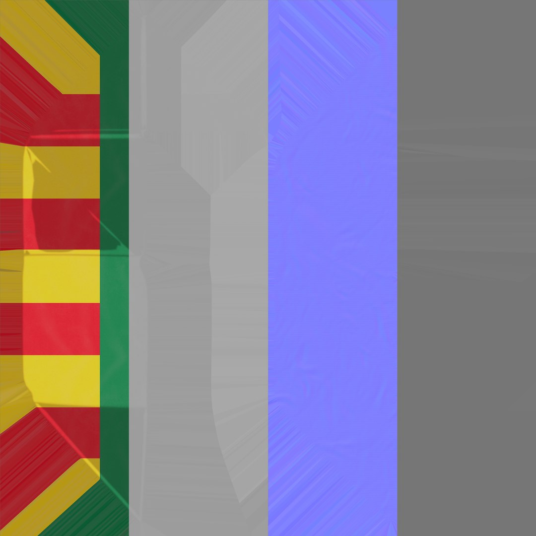 Flag folded triangle benin 3D model - TurboSquid 1574474