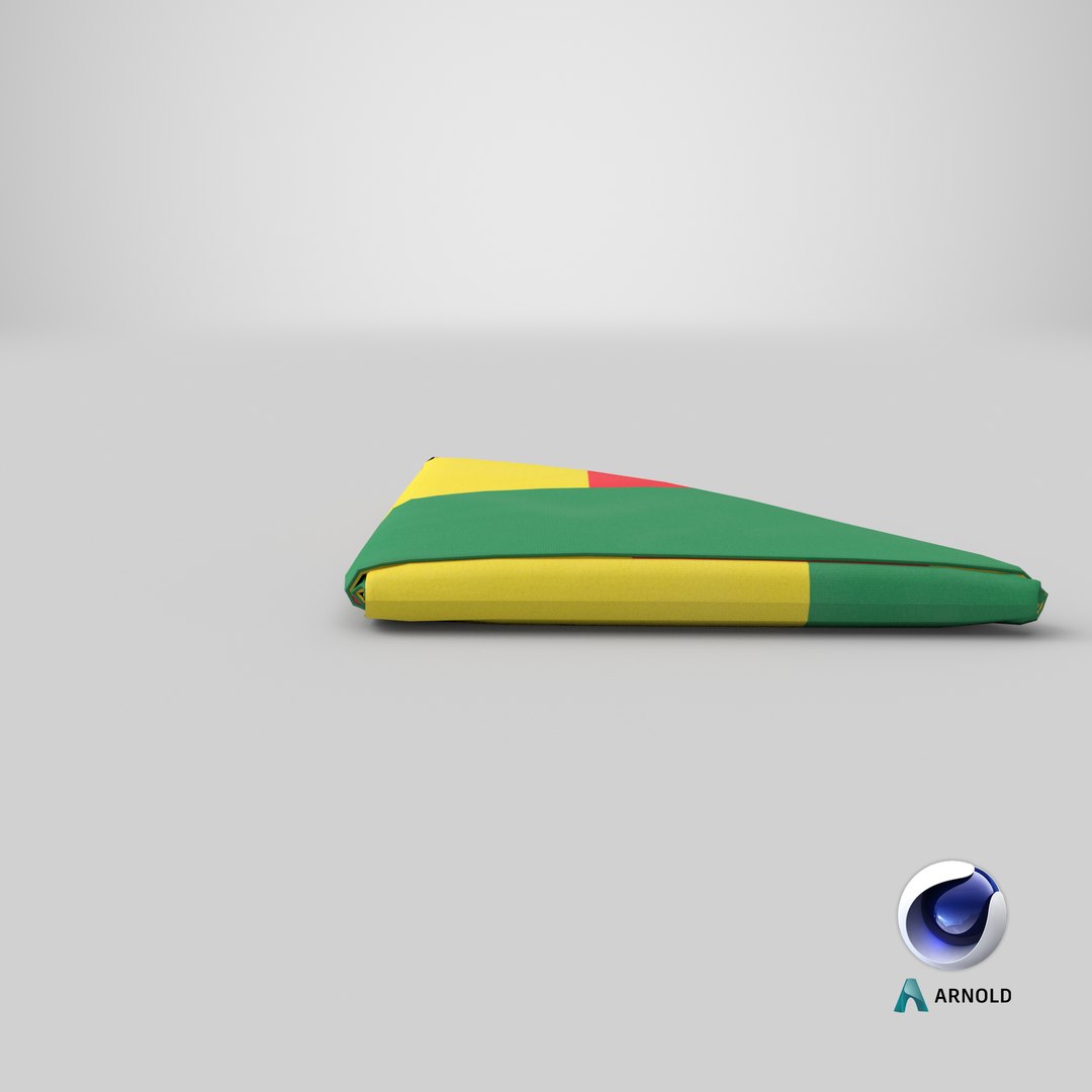 Flag folded triangle benin 3D model - TurboSquid 1574474