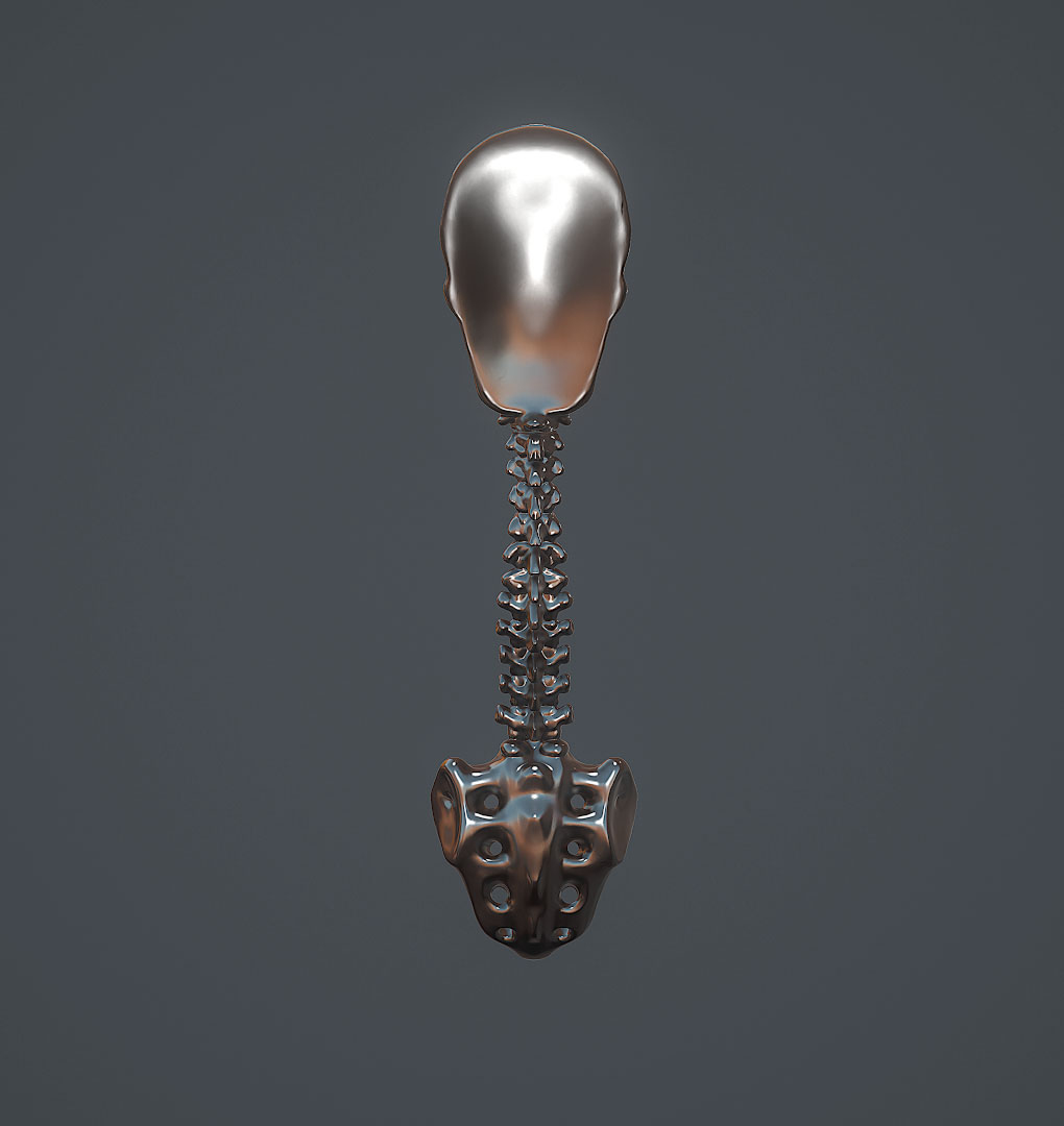 3D model spoon skull - TurboSquid 1151041