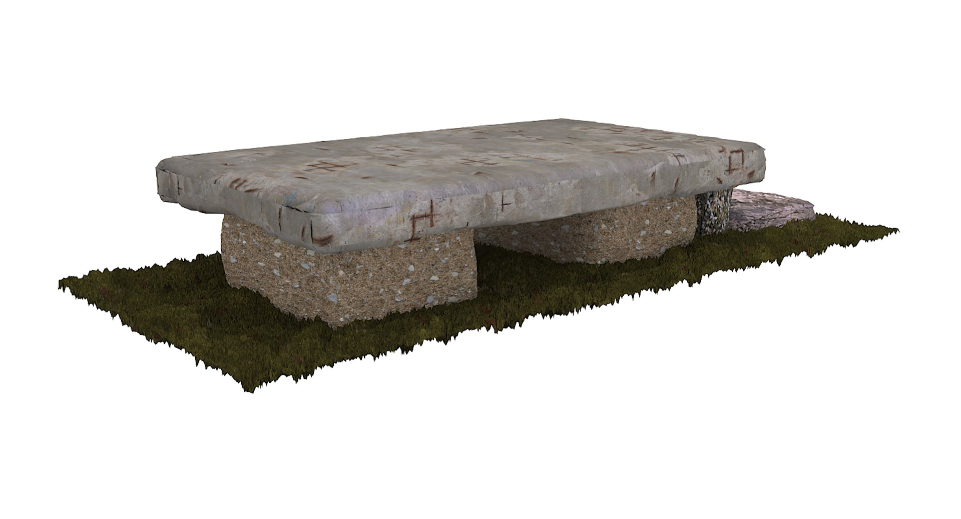 3D model used stone bench - TurboSquid 1463599