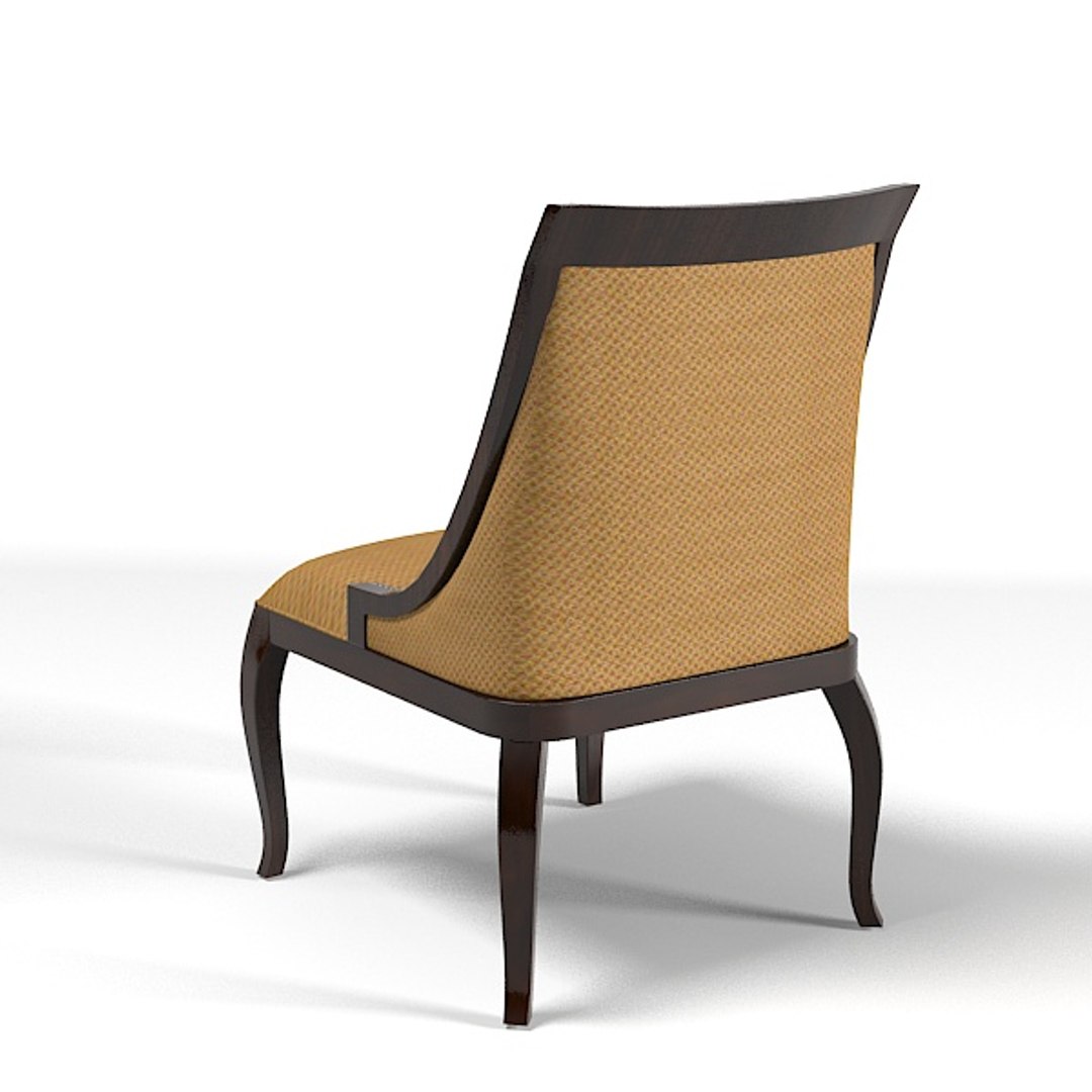 3d classic chair tufted model