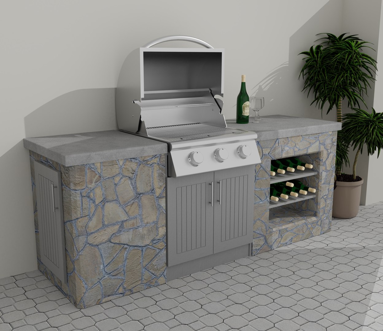 Counter Grill Model - TurboSquid 1330339