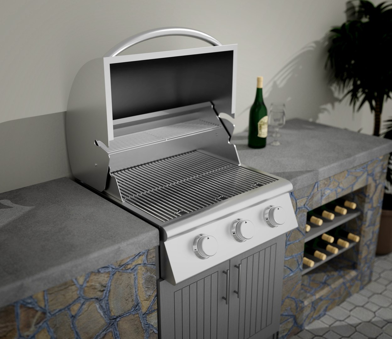 Counter Grill Model - TurboSquid 1330339
