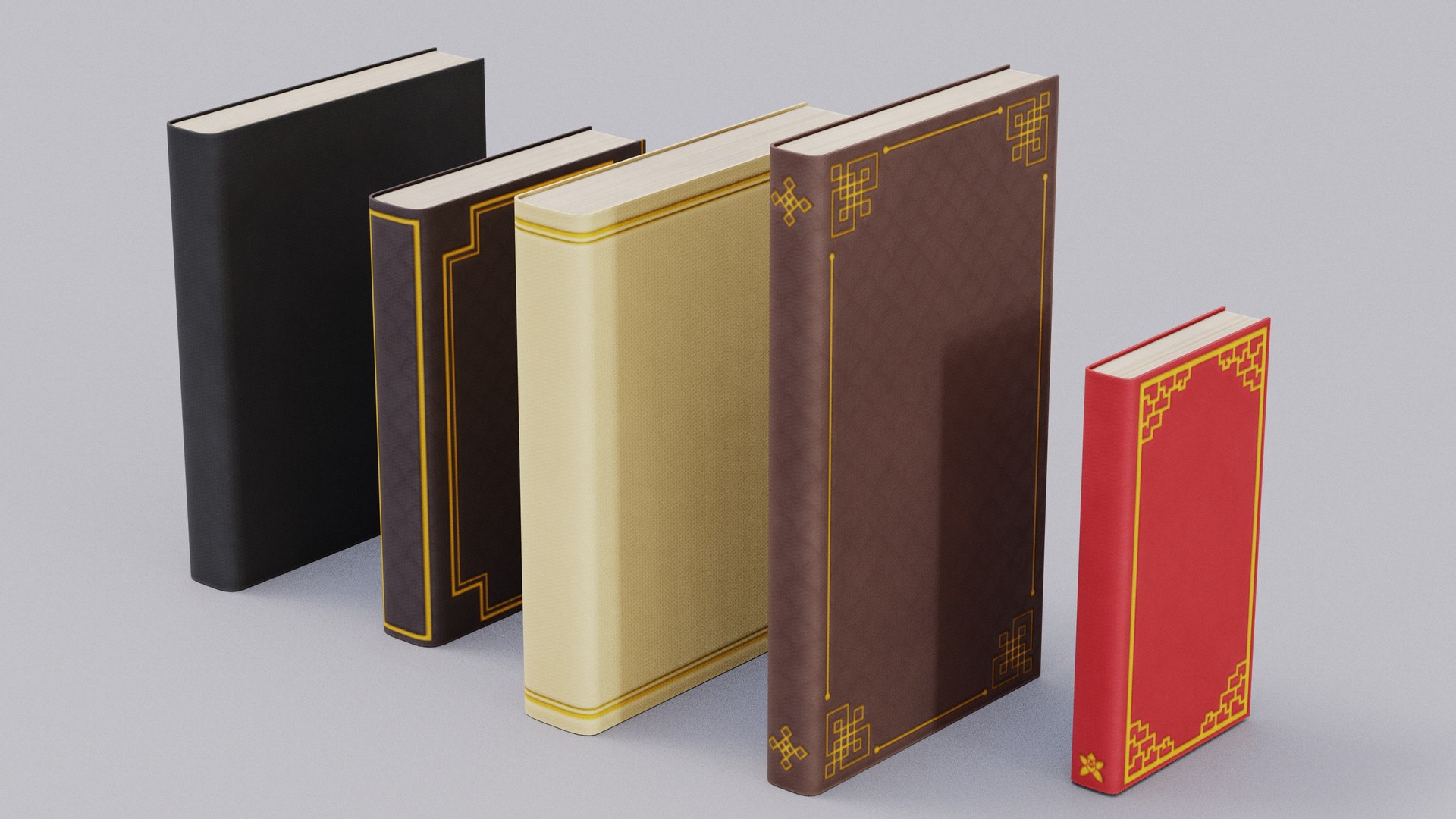 Chinese Trade Furniture Kit - 17 Books 3D - TurboSquid 2049271