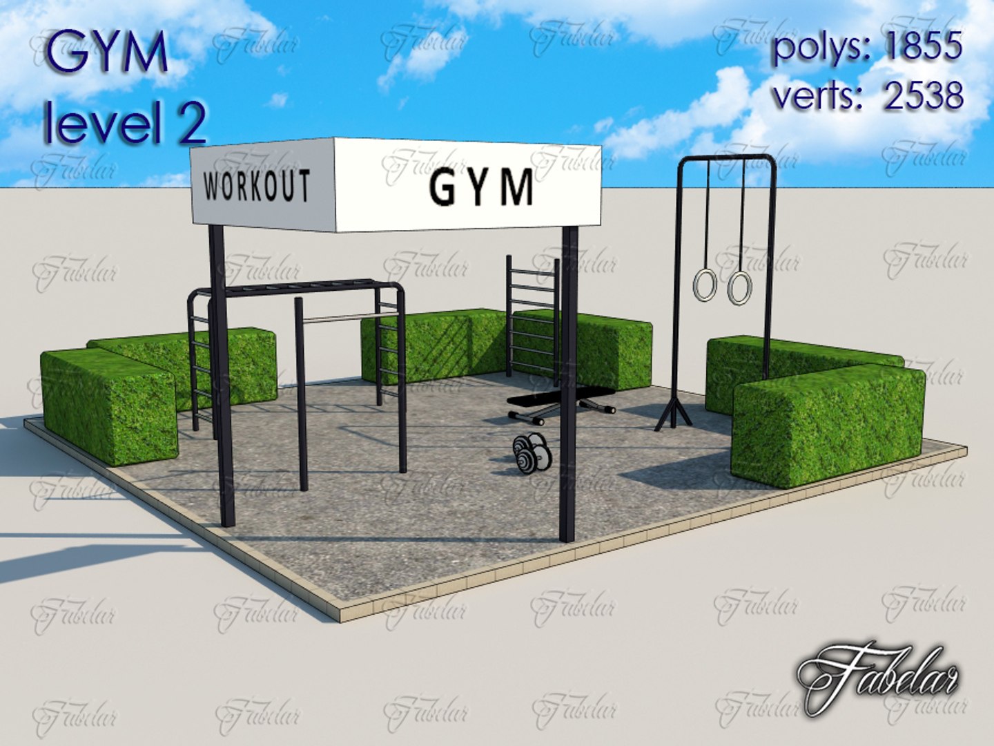 Gym Level 2 3d C4d