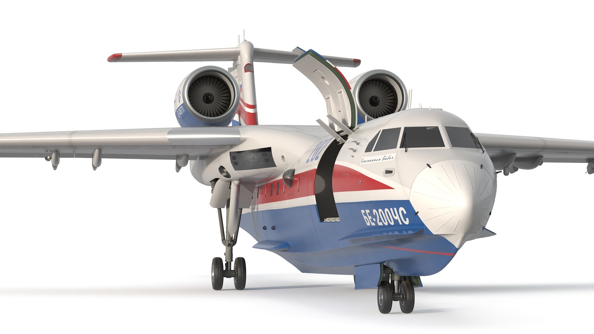 Beriev Be 200 Altair Aircraft Rigged For Cinema 4D 3D Model ...