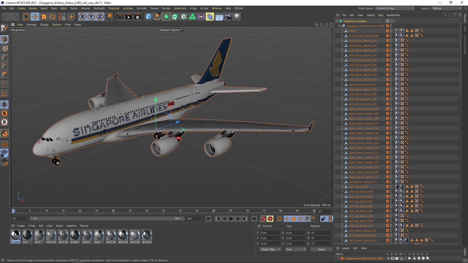 Singapore Airlines Airbus A380 3D Model - TurboSquid 2374938