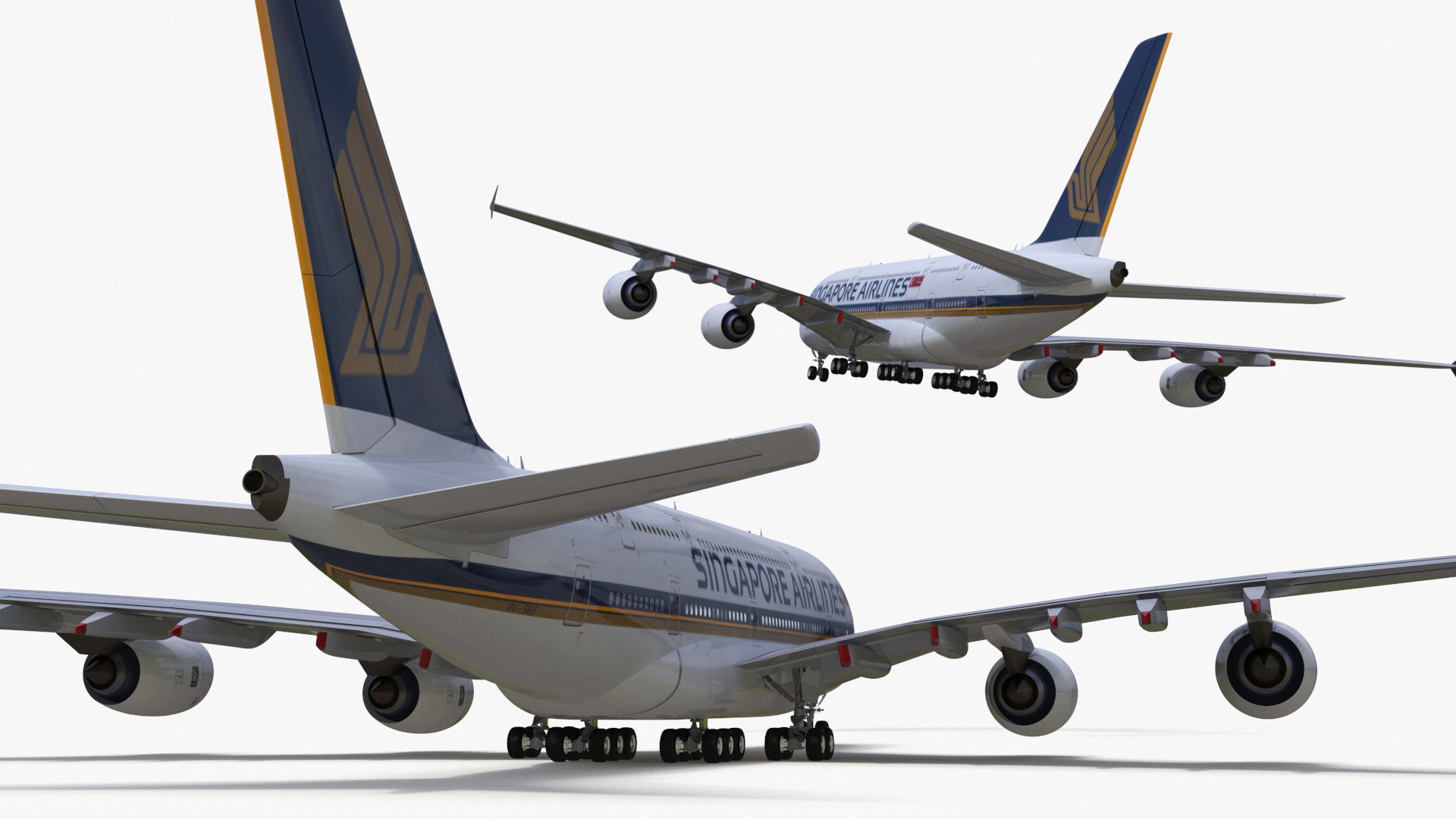 Singapore Airlines Airbus A380 3D Model - TurboSquid 2374938