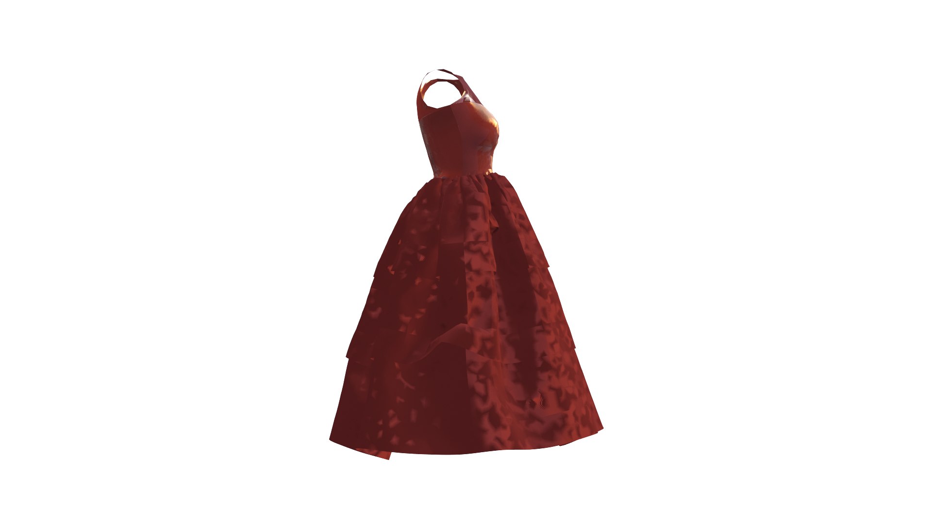 3D Model Red Frock 3D Model - TurboSquid 2304525