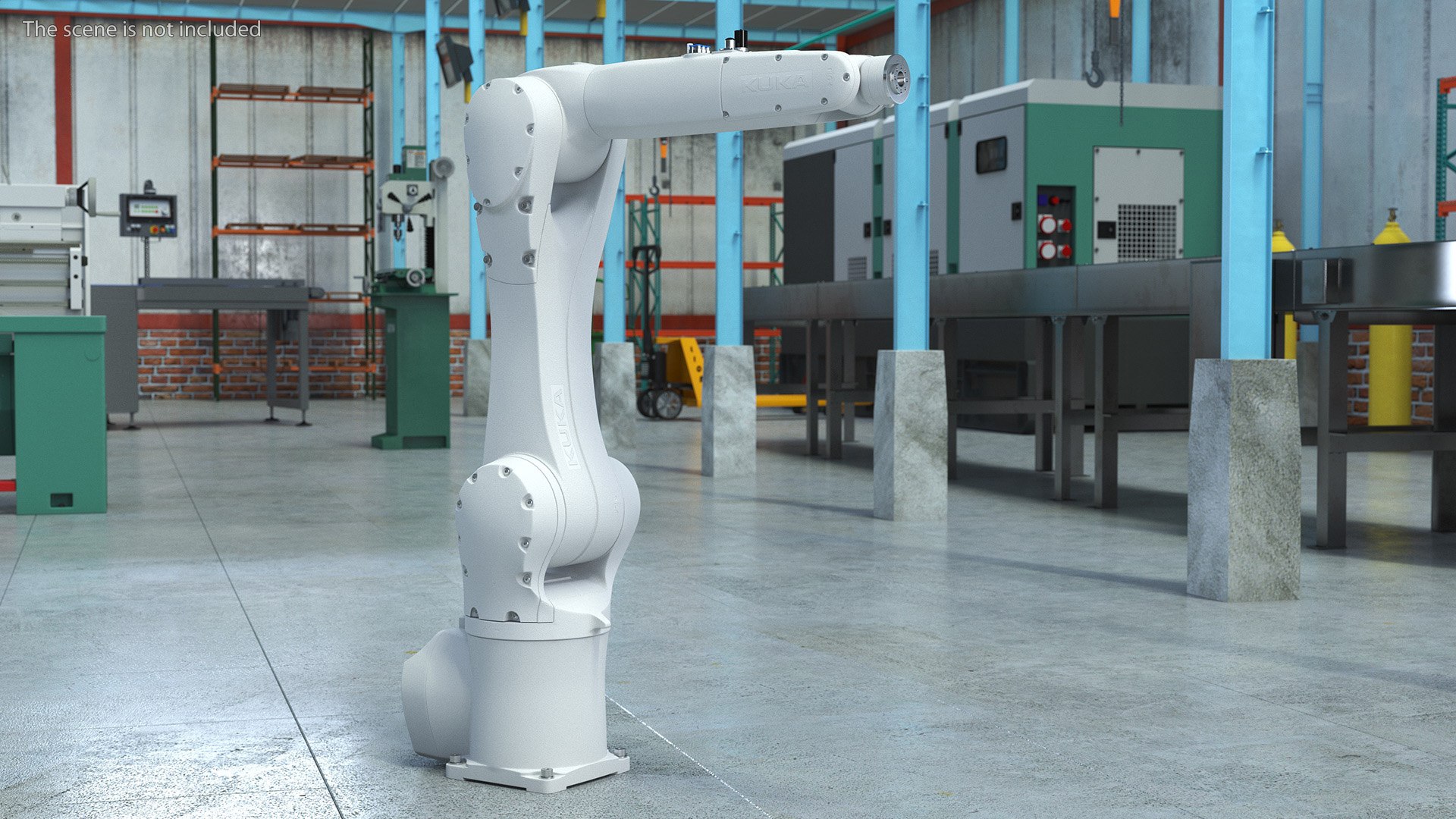 3D Robot Arm Kuka R1100 White Rigged - TurboSquid 2149870