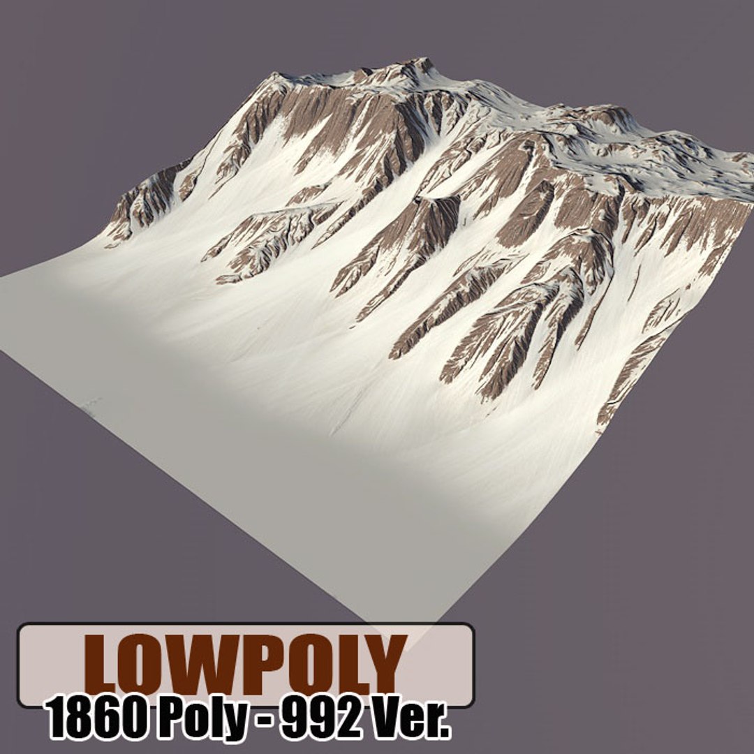 Snowy Mountain 3d Model