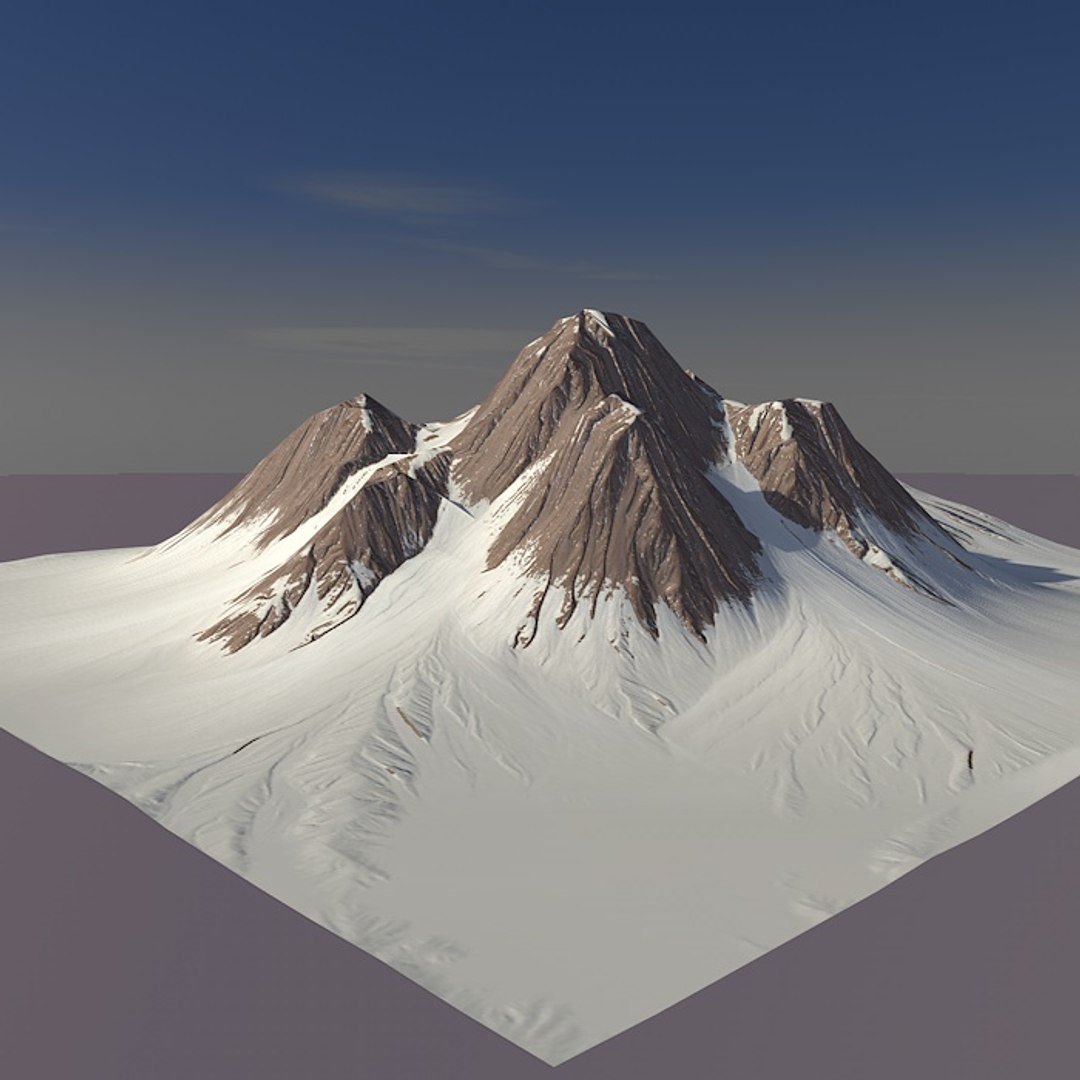 Snowy Mountain 3d Model
