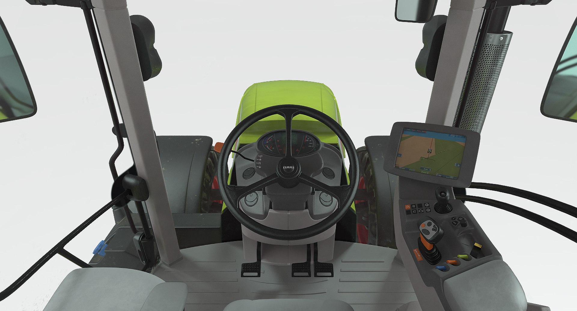 3D claas axion tractor interior model - TurboSquid 1374669