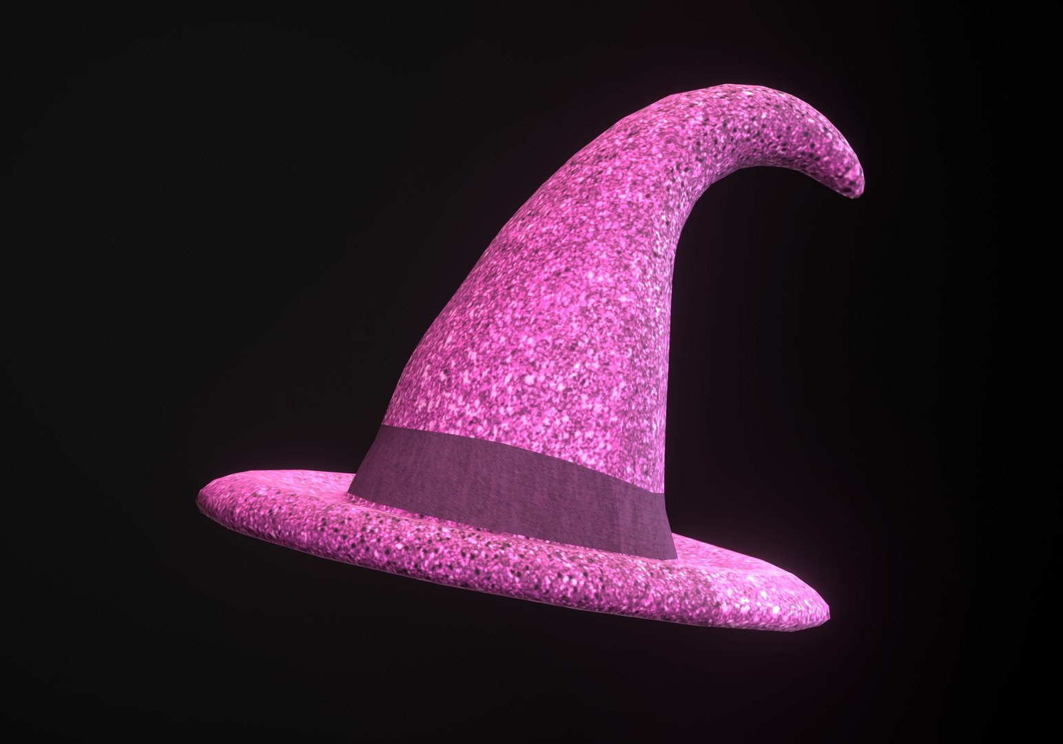 3D glittery purple witch hat - TurboSquid 1892058