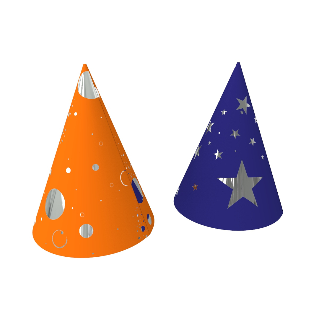3d 2 Party Hats
