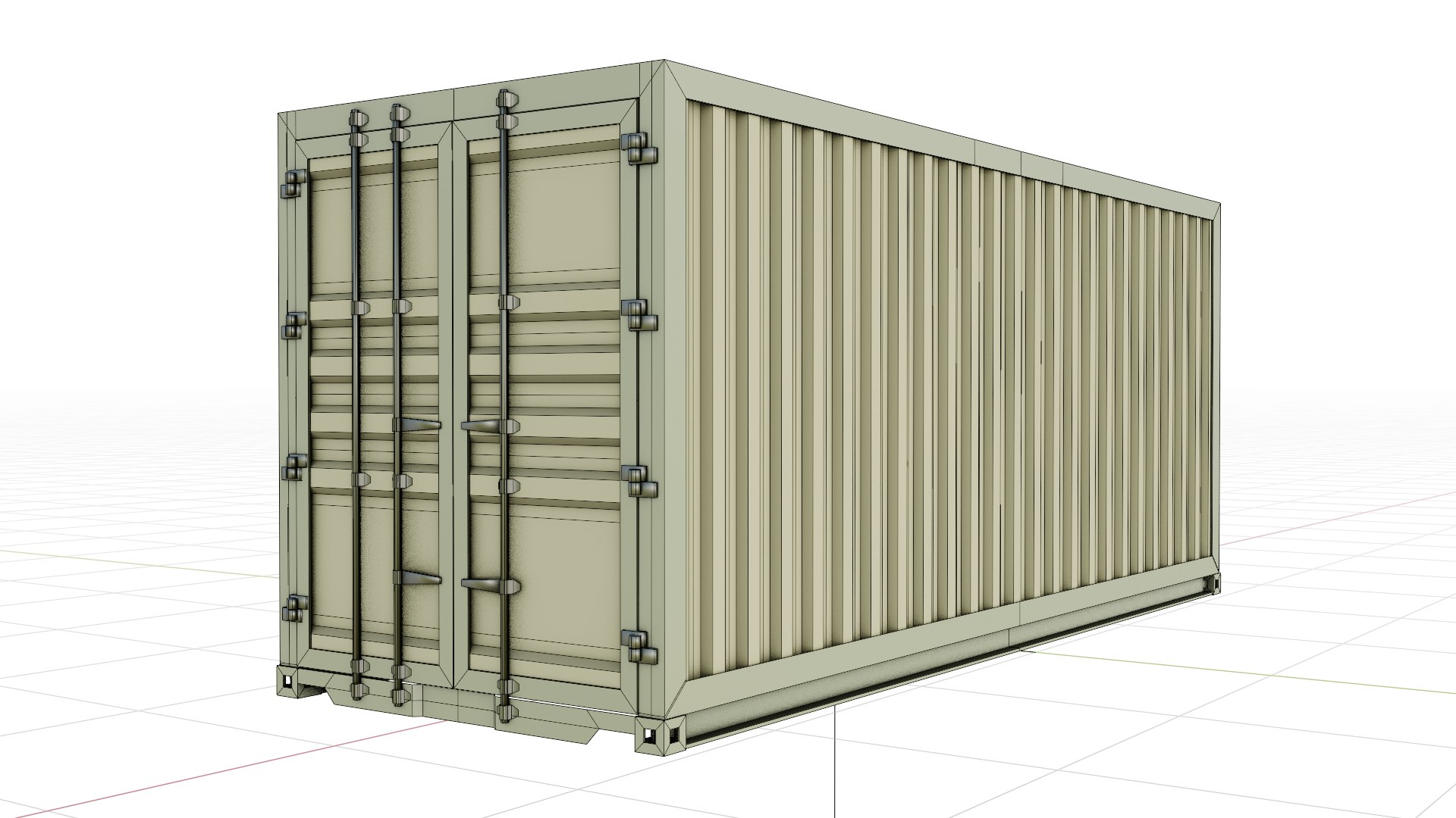Container Low-poly 3D model 3D - TurboSquid 1884196