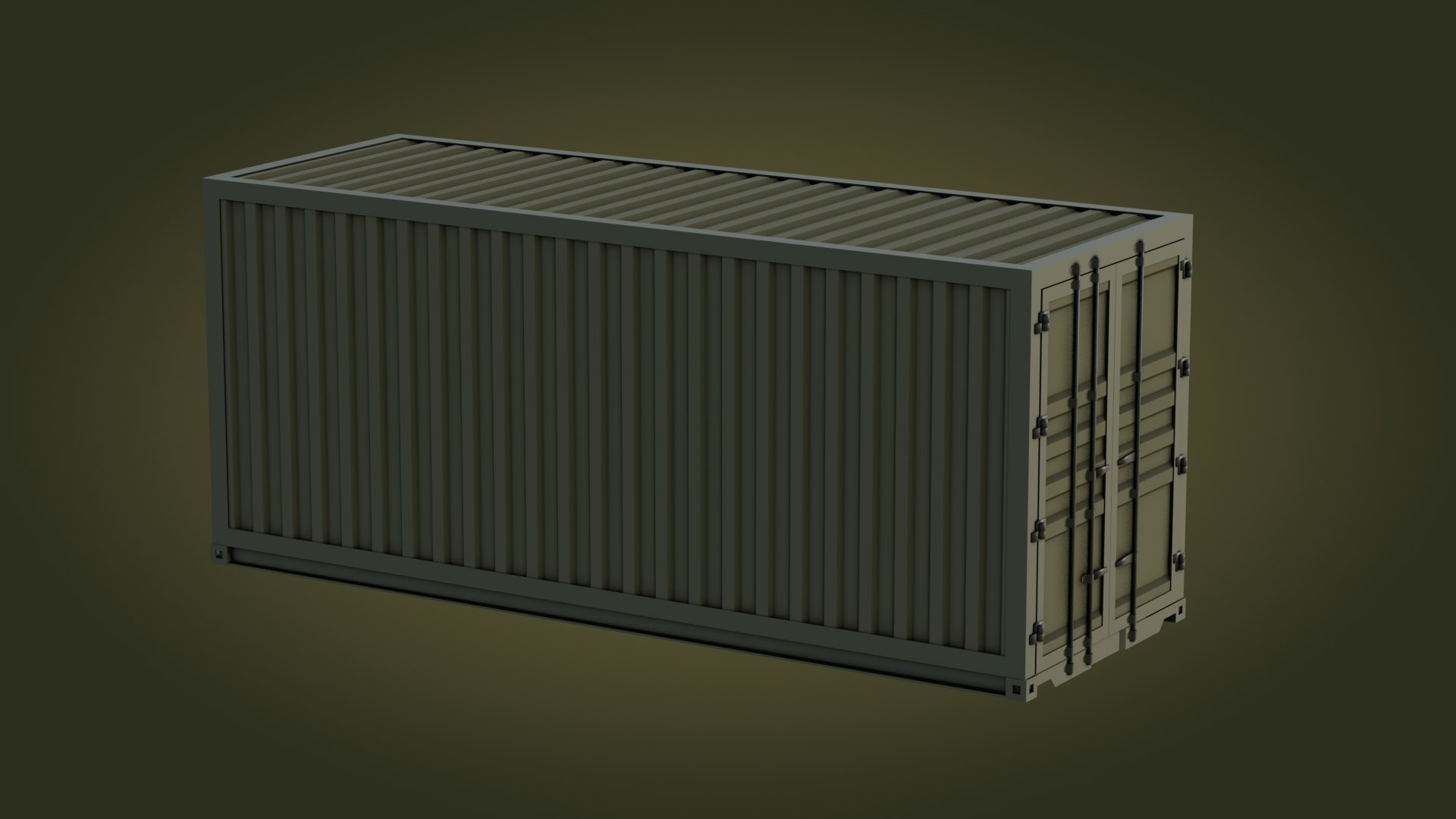 Container Low-poly 3D model 3D - TurboSquid 1884196