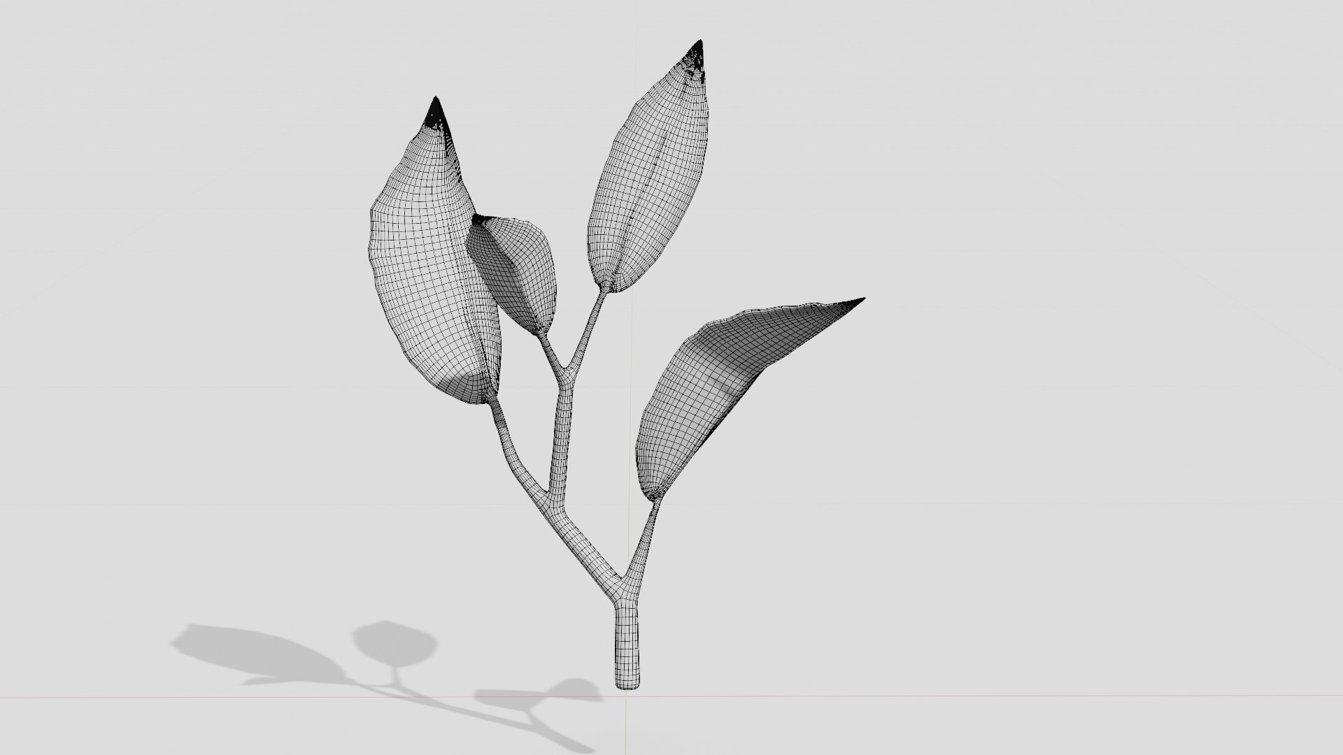 Tea Plant Branch With Green Leaves 3D Model - TurboSquid 2116456