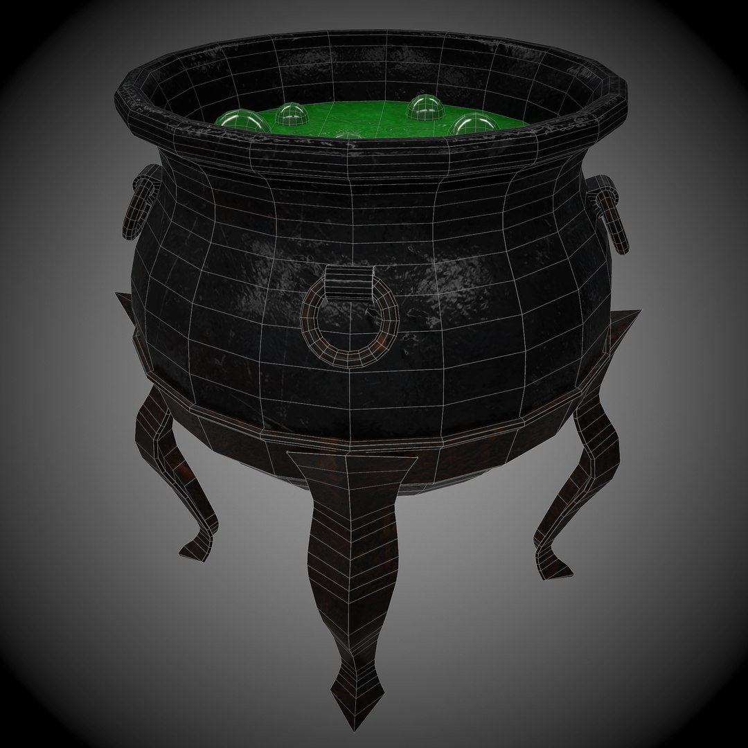 3d Witch Cauldron Model