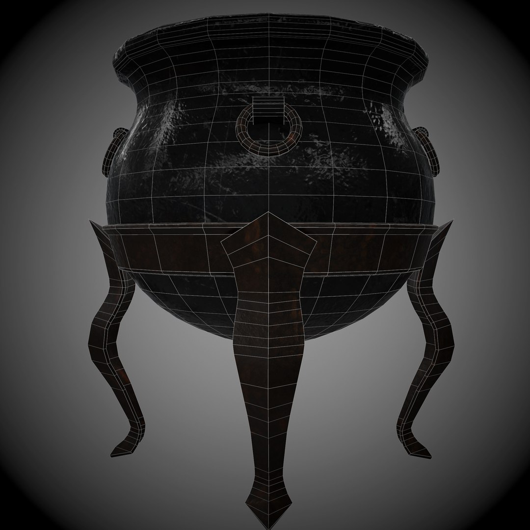 3d Witch Cauldron Model