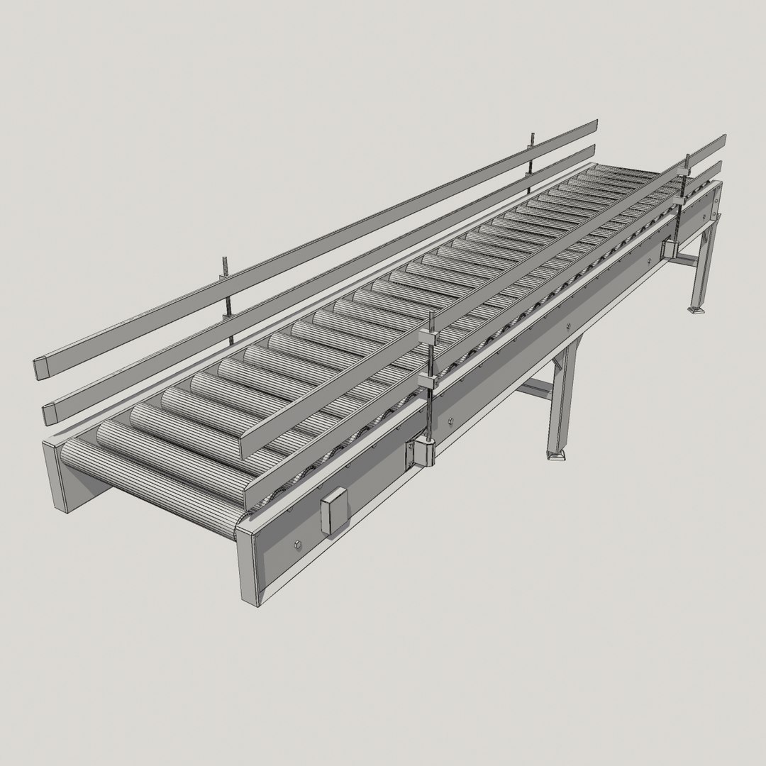 3d Warehouse Conveyor Belt Model