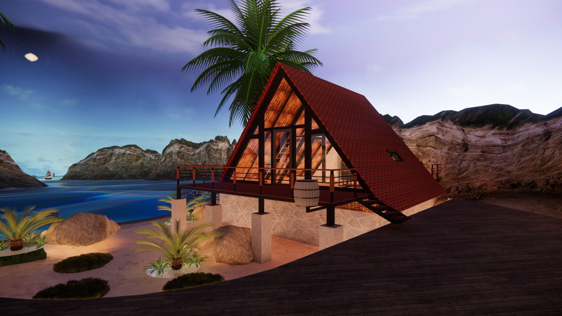 Beach House Cottage 3D Model - TurboSquid 2277190