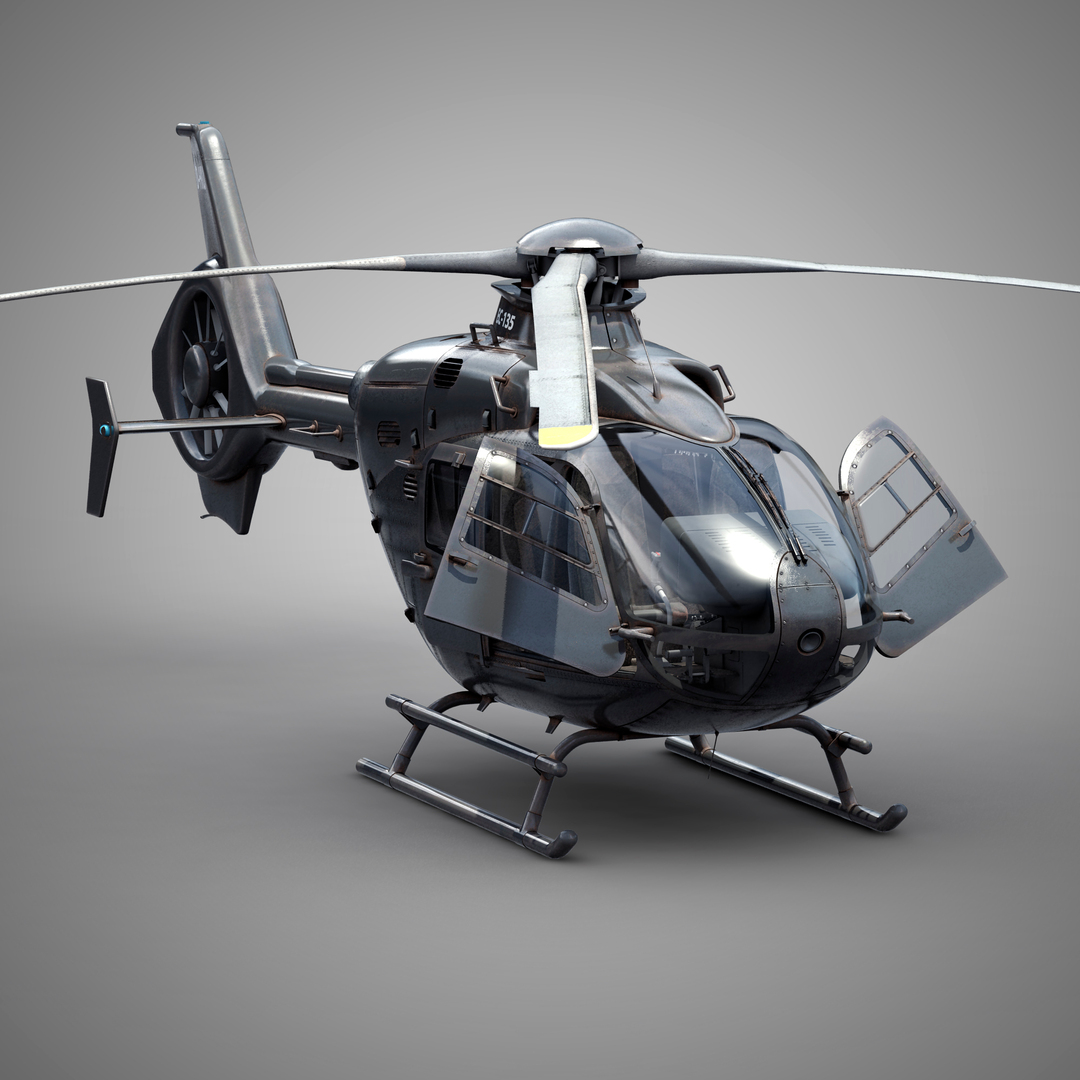 eurocopter h135 private 3d model