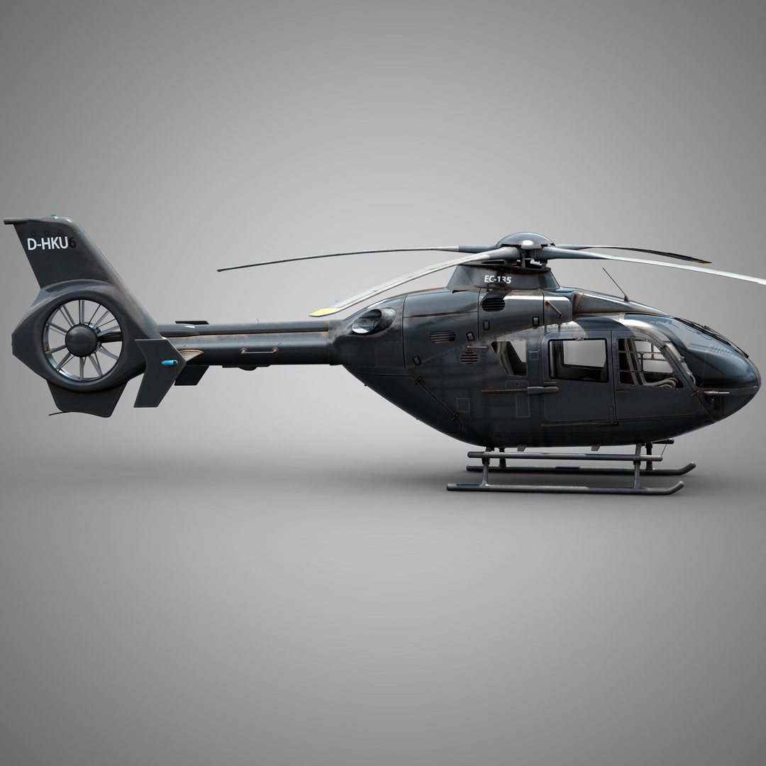 eurocopter h135 private 3d model
