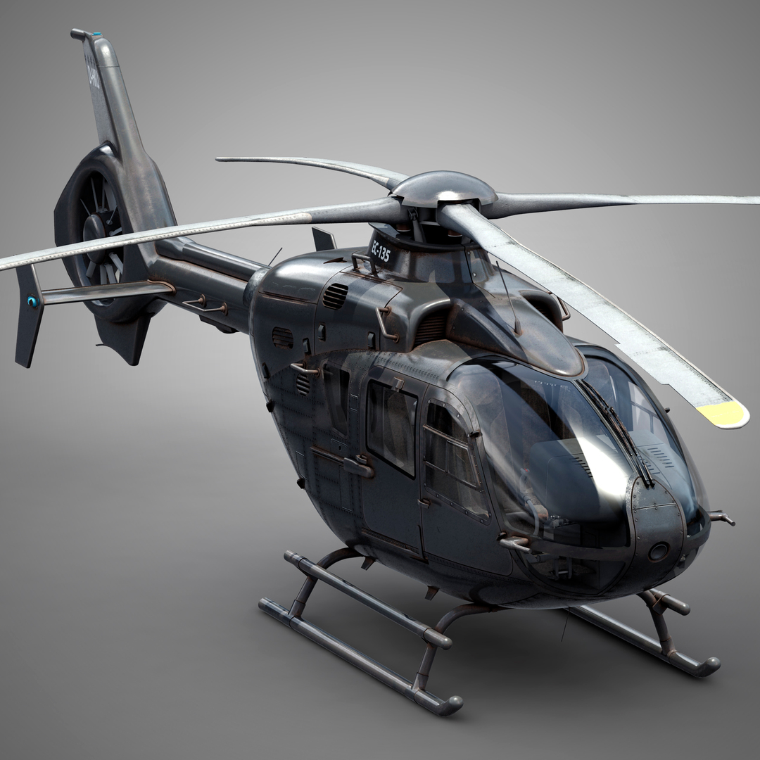 eurocopter h135 private 3d model