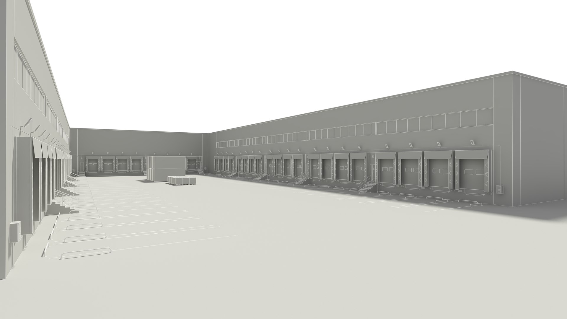 3D Cargo Logistics Building Model - TurboSquid 2313081